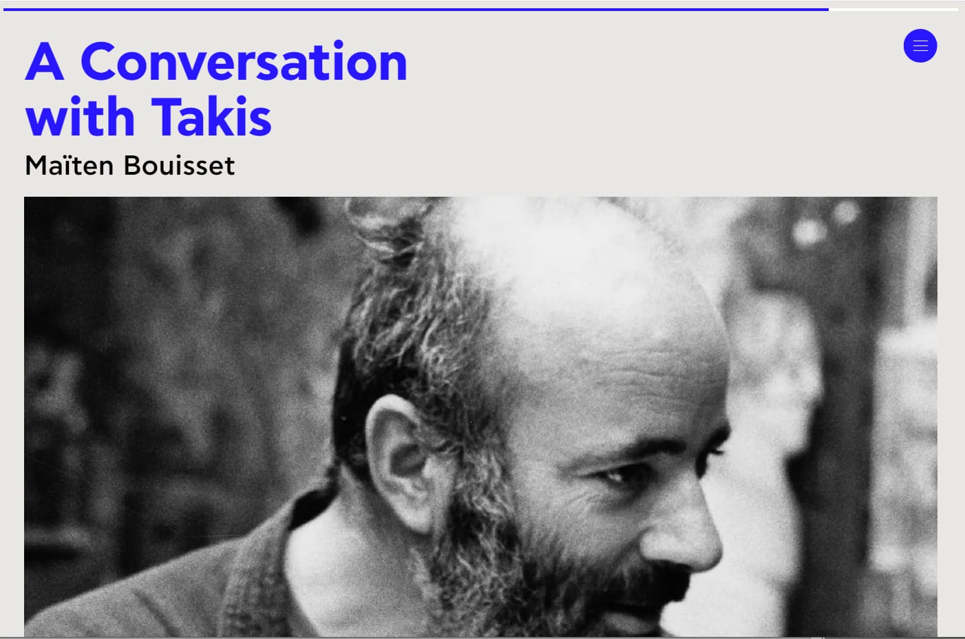 Takis. Γλύπτης του Μαγνητισμού, του Φωτός και του 'Ηχου - Μουσείο ...