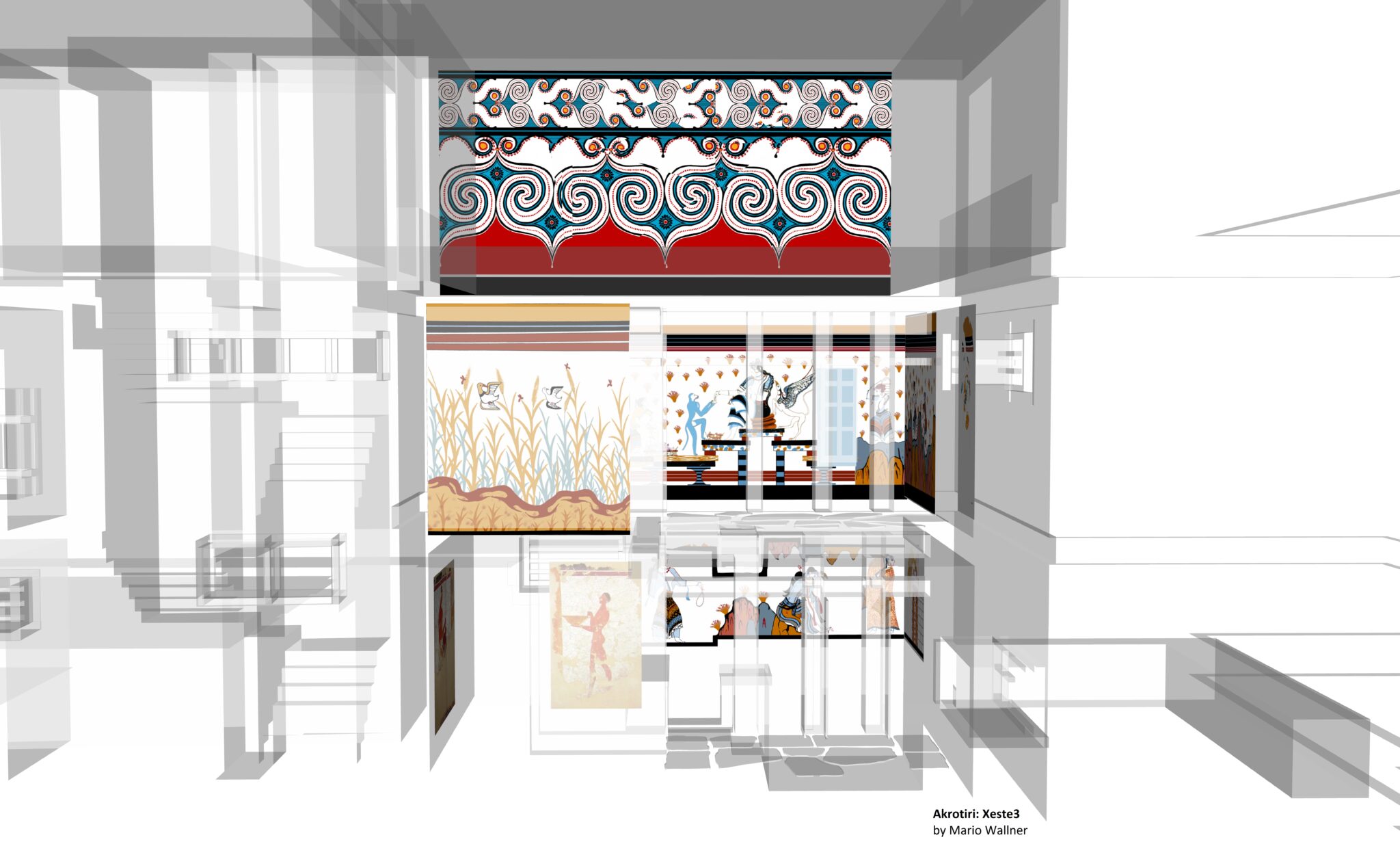 The Fresco of Women from the “adyton” of Xeste 3 Building, Akrotiri ...